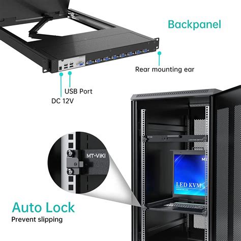 VGA LCD KVM Console Port With IP Inch Monitor MT VIKI