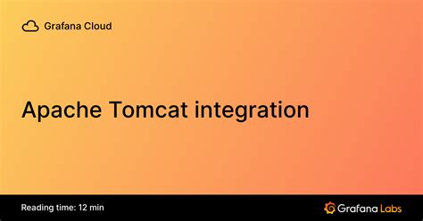 Apache Tomcat Integration Grafana Cloud Documentation