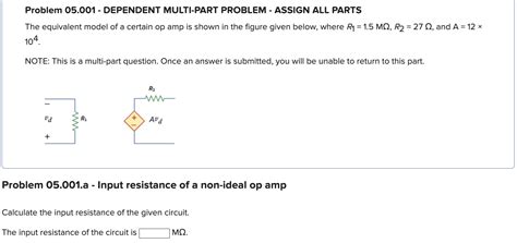 Solved Problem 05 001 DEPENDENT MULTI PART PROBLEM Chegg