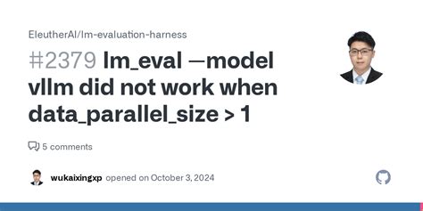 Lmeval Model Vllm Did Not Work When Dataparallelsize 1 · Issue
