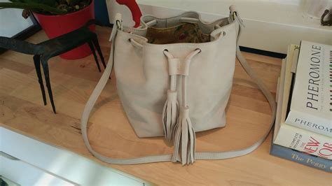 Salvaged Leather Goods Suede Bucket Bag Handmade By Renee Pilarski