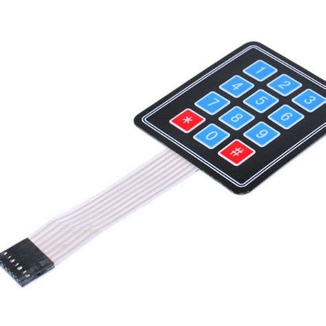 Jual Flexible Matrix Membrane Membran Keypad 3x4 3 X 4 Arduino
