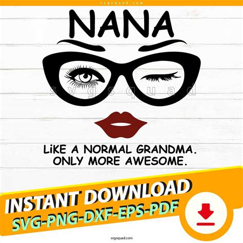 Mimi Like A Normal Grandma Only More Awesome Svg Mimi Svg Png Cricut