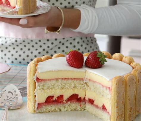 Passionfruit Mousse Cake With Strawberries Passion For Baking Get