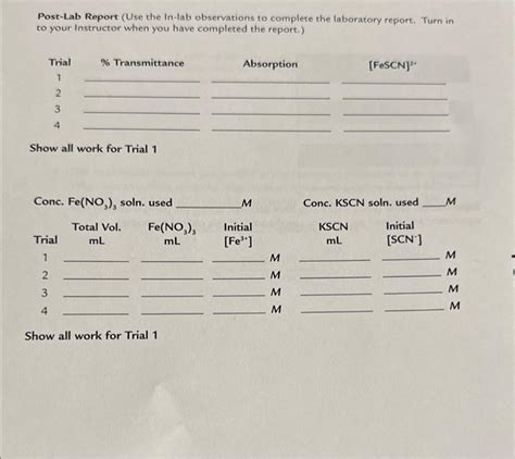 In Lab Guidelines This Is A Guide To The Information Chegg