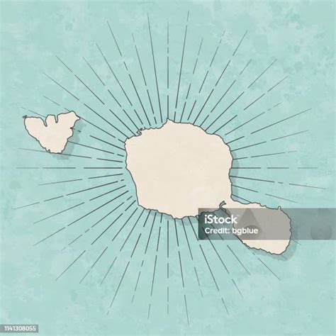 타히티 프랑스령 폴리네시아 지도 레트로 빈티지 스타일오래 된 질감 종이 타히티에 대한 스톡 벡터 아트 및 기타 이미지 타히티
