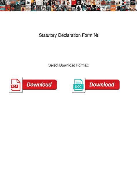 Fillable Online Statutory Declaration Form Nt Statutory Declaration