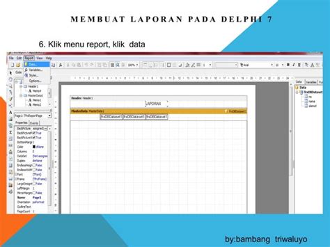 Membuat Laporan Di Delphi 7 Ppt