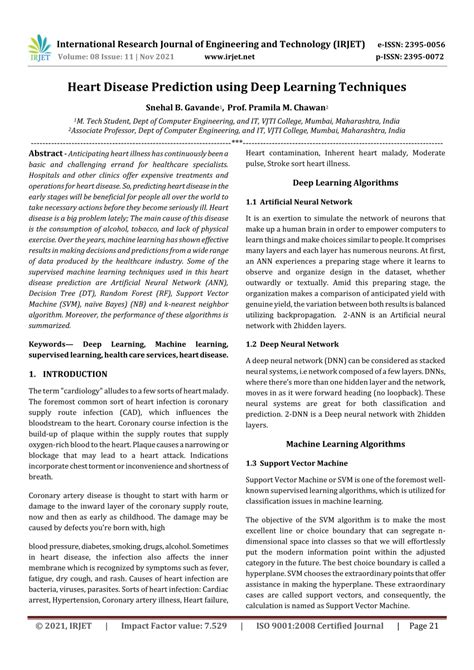 Pdf Heart Disease Prediction Using Deep Learning Techniques
