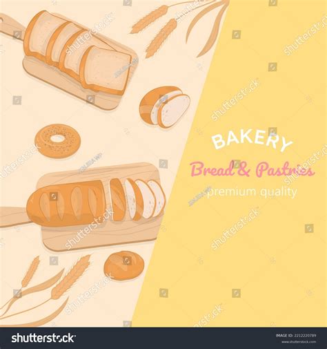 Bakery Bread Template Design Bread Wheat Stock Vector Royalty Free