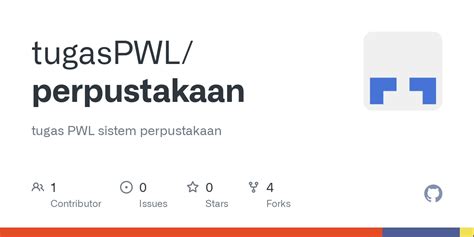 GitHub TugasPWL Perpustakaan Tugas PWL Sistem Perpustakaan