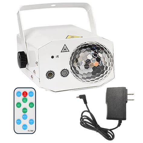 ขอเสนอพเศษ โคมไฟโปรเจคเตอรดสโก LED RGB เลเซอร รปแบบ ขนาดเลก ปรบได หลากสสน