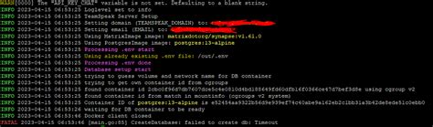 TS5 Server Docker Setup Error TeamSpeak Server TeamSpeak