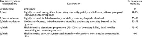 Fire Severity Classification Used For Ground Truthing Remotely Sensed