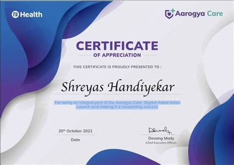 Shreyas Handiyekar On Linkedin Thank You Bajaj Finserv Health 😄