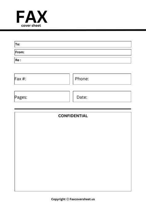 Standard Fax Cover Sheet Template Free Printable Pdf Worksheets Library