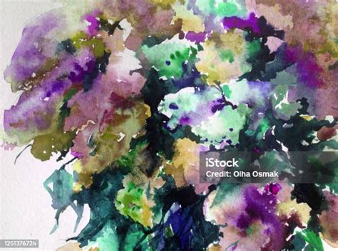 추상 밝은 색상 장식 배경 꽃 무늬 핸드메이드 봄 라일락 꽃의 아름다운 부드러운 로맨틱 꽃다발 0명에 대한 스톡 벡터 아트 및