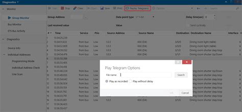 telegram recording options knx association