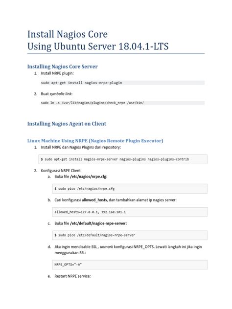 Install Nagios Core Pdf
