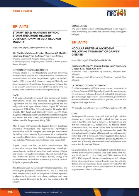 Pdf Stormy Seas Managing Thyroid Storm Treatment Related