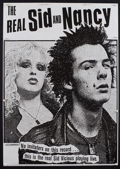 Rare Vintage Sex Pistols Poster Punk Rock Sid Vicious Nancy Real Album