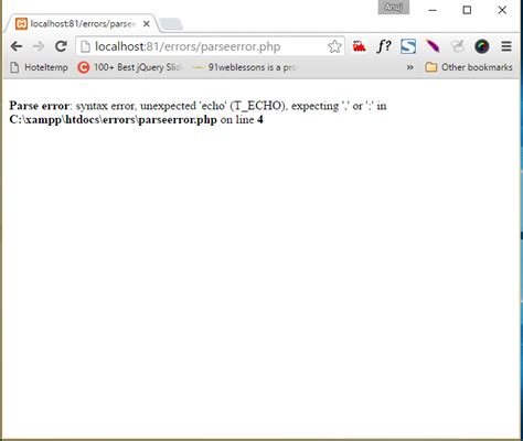 Types Of Errors In Php Phpgurukul