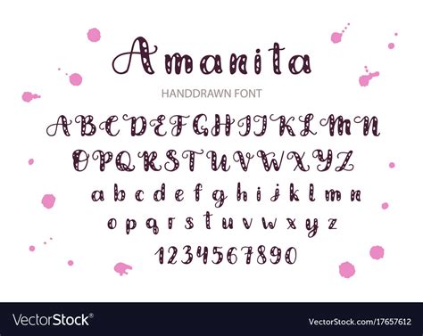 Handdrawn Script Font Display Sty Royalty Free Vector Image