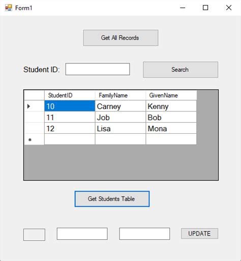 Writing The Code To Update The Database