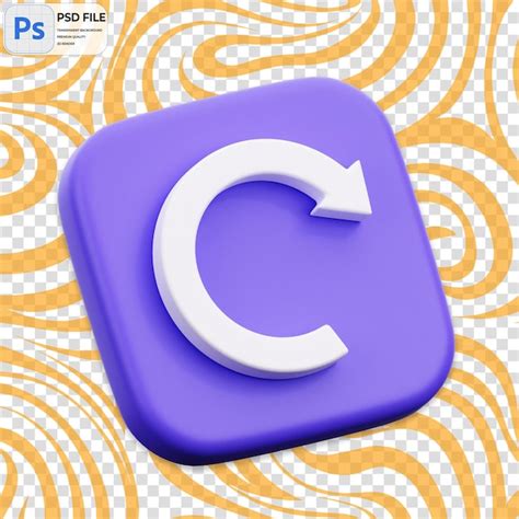 Premium Psd 3d Redo Render Icon Isolated Png Illustration Psd Template