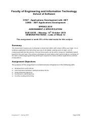 Assignment2 Specification 2019 1 Pdf Faculty Of Engineering And