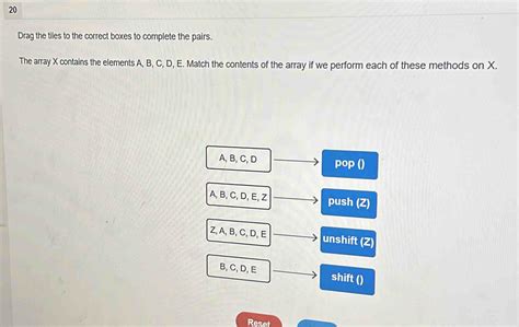 Solved 20 Drag The Tiles To The Correct Boxes To Complete The Pairs