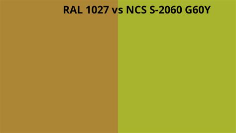 Ral 1027 Vs Ncs S 2060 G60y Ral Colour Chart Uk