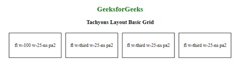Tachyons Layout Basic Grid GeeksforGeeks