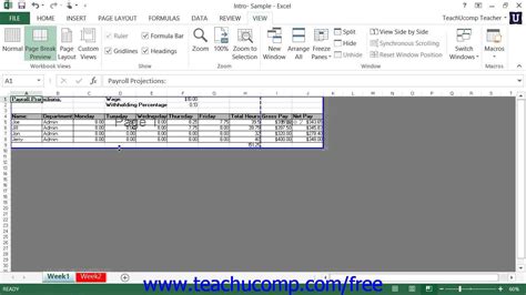 Excel 2013 Tutorial Using Page Break Preview Microsoft Training Lesson