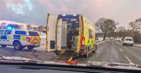 Pedestrian Airlifted To Hospital After Crash On Snowy Derbyshire Road