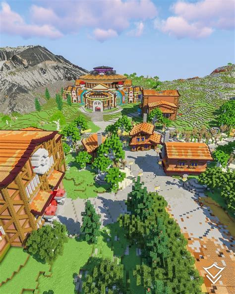 Town 5 Got A Serious Revamp In Divinos 3 0 What Do You Think Of The New Town 👇 Minecraft