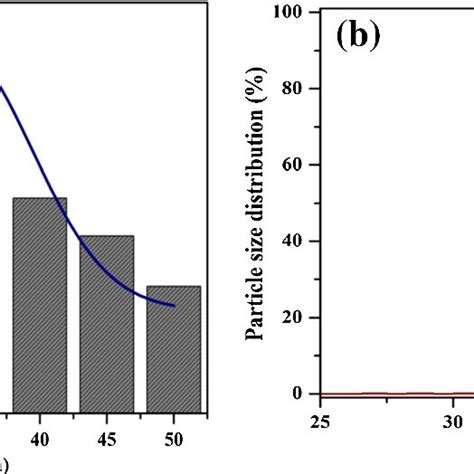 A Histogram Of The Particle Size Distributions Of Fe2o3 Nps B