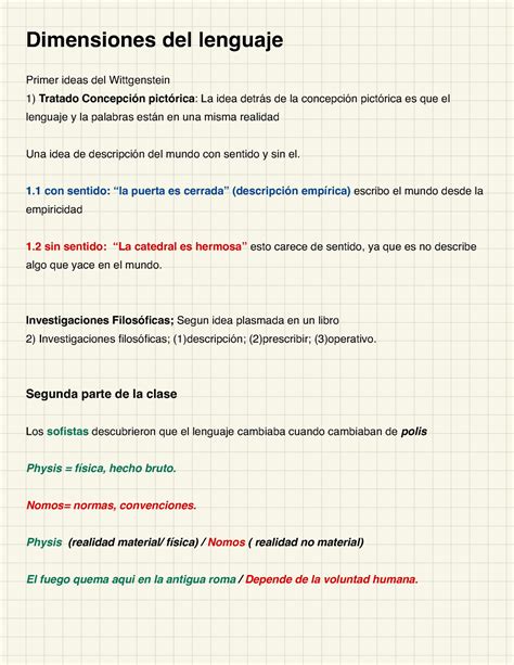 Dimensiones Del Lenguaje Dimensiones Del Lenguaje Primer Ideas Del