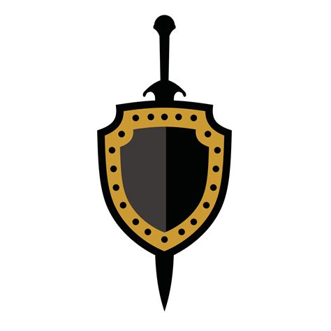 Sword Shield Emblem 7275604 Vector Art At Vecteezy