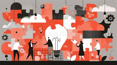 Teamwork And Innovation Stock Illustration Illustration Of Idea 374728199