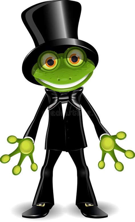 Rana En Un Sombrero De Copa Ilustración del Vector Ilustración de negocios verde