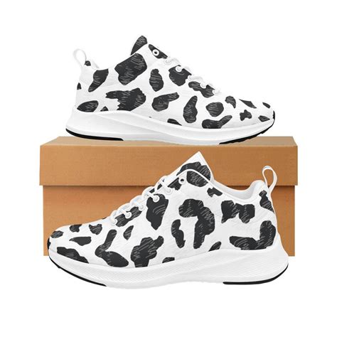 Mens Cow Dairy Pattern Alpha Running Shoes