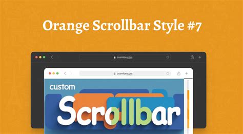 Customization Scrollbar Cusmize