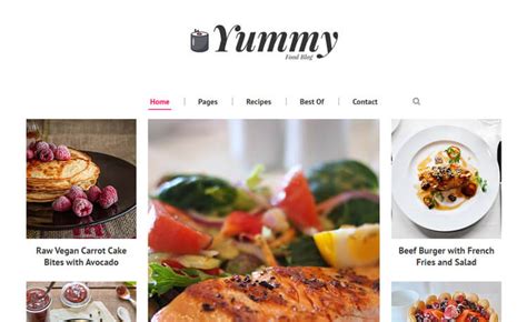 Yummy Free Bootstrap 4 Html5 Food Blog Website Template