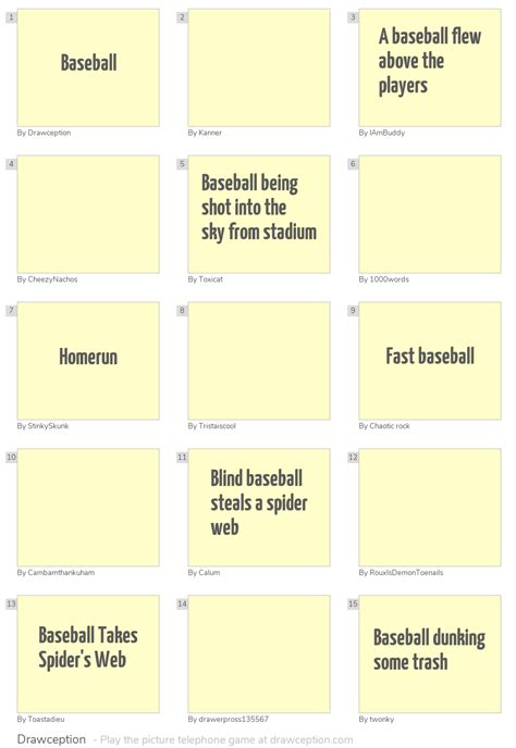 Baseball Drawception