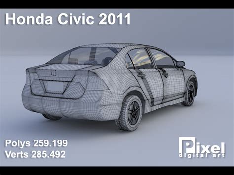 Honda Civic 3d Model Turbosquid 1323548