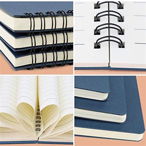 EUSOAR Hardcover Spiral Ruled Notebook A5 3packs 5 5x8 3 120 Pages