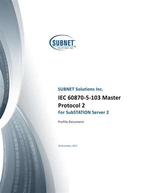 Iec 60870 5 103 Master Protocol Profile 2 Download Free Pdf Online