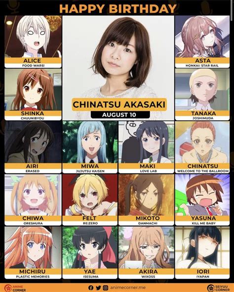Happy Birthday To Chinatsu Akasaki Va Miwa Rjujutsukaisen