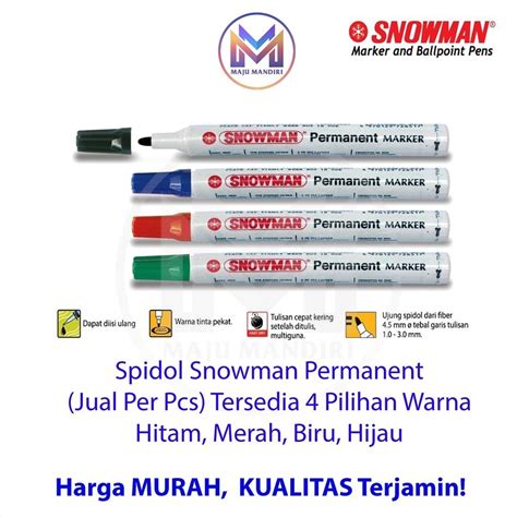 Jual Spidol Snowman Permanent G 12 Permanen Besar G 12 Marker